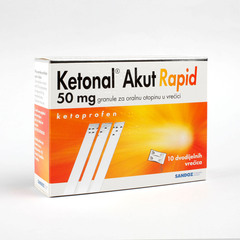 Ketonal Akut Rapid 50 mg granule 10 vrećica - Pharmeria.hr