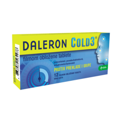 Daleron Cold 3 filmom obložene tablete 12 komada - Pharmeria.hr